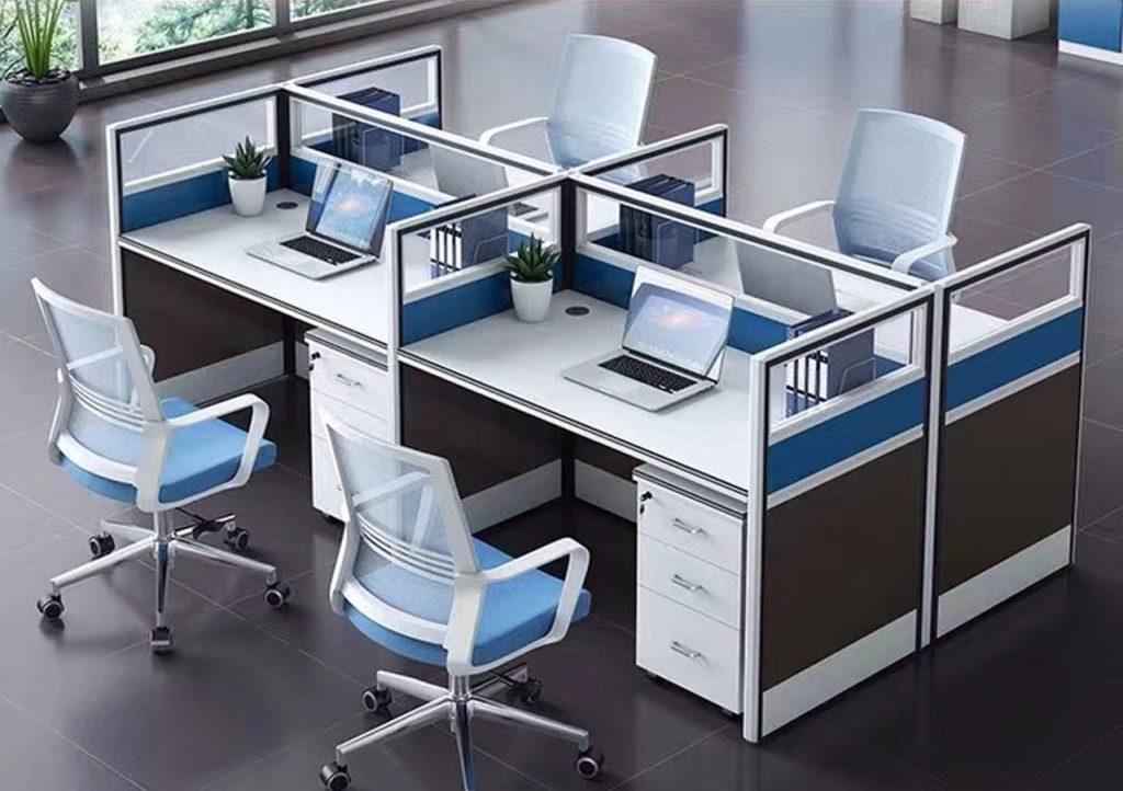 Modular 4 Persons Office Workstation – Nicmaa Furniture
