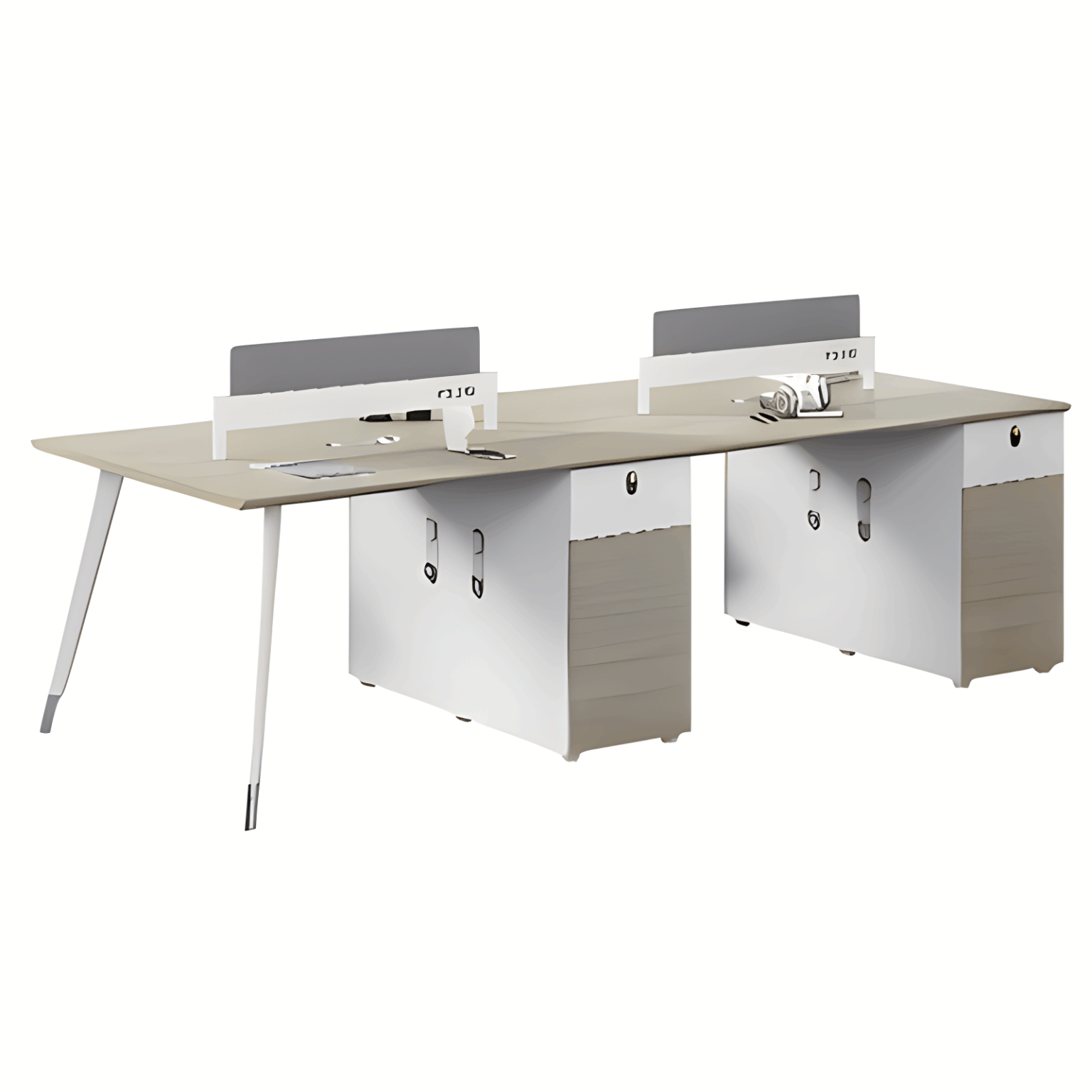 4-Persons Modular Office Workstation – Nicmaa Furniture