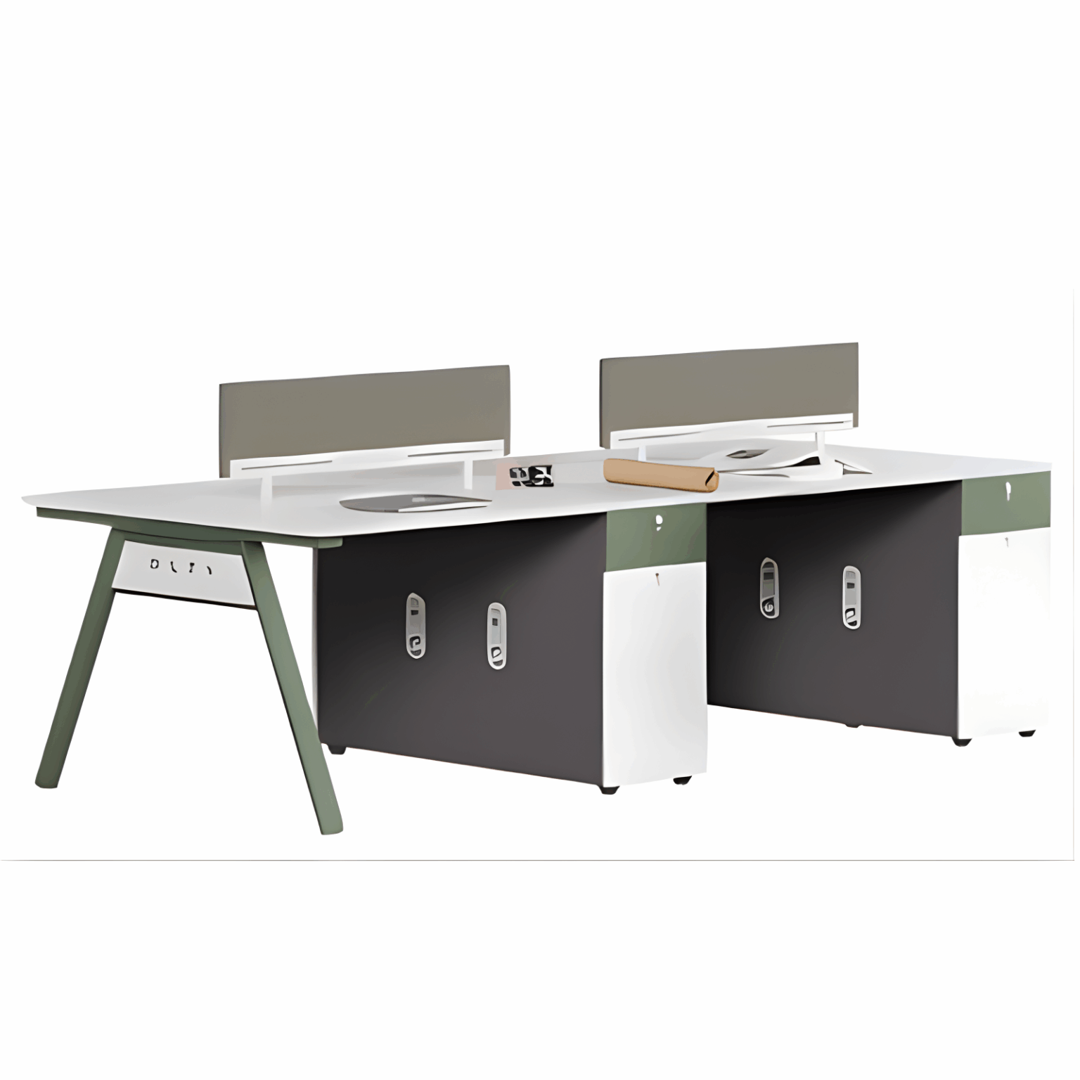 4-Persons Modular Office Workstation – Nicmaa Furniture