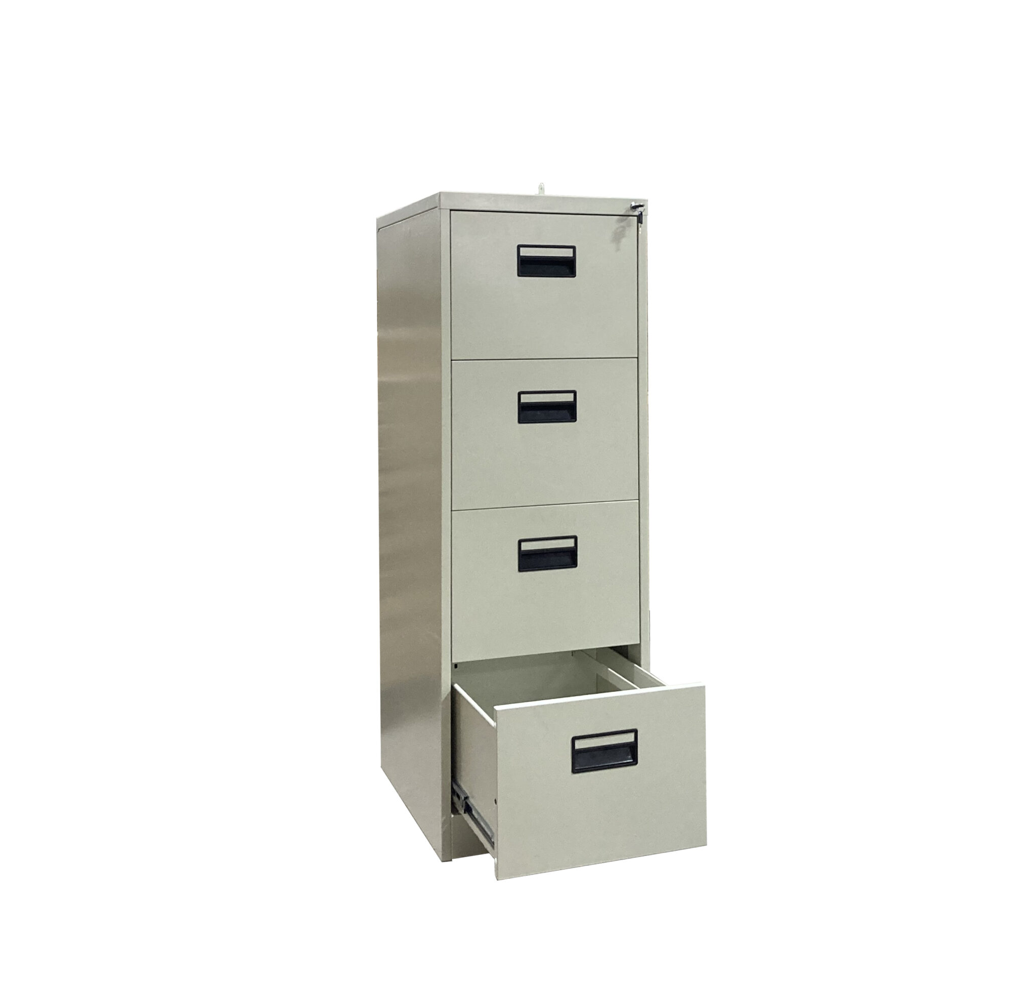 4-Drawer Metallic Office Filling Cabinet With Bar – Nicmaa Furniture