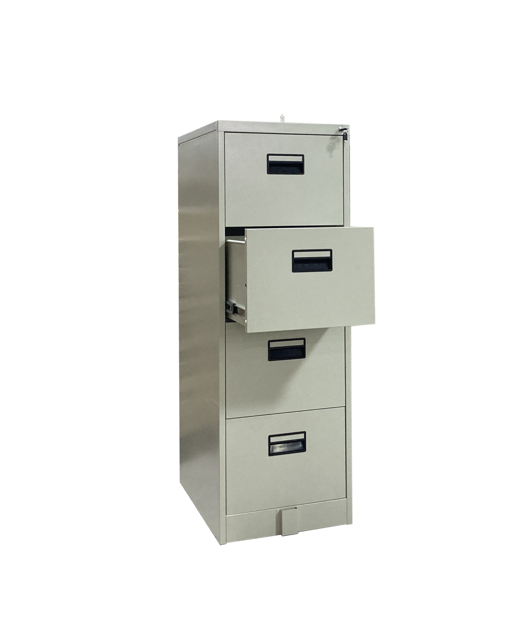 4-Drawer Metallic Office Filling Cabinet With Bar – Nicmaa Furniture