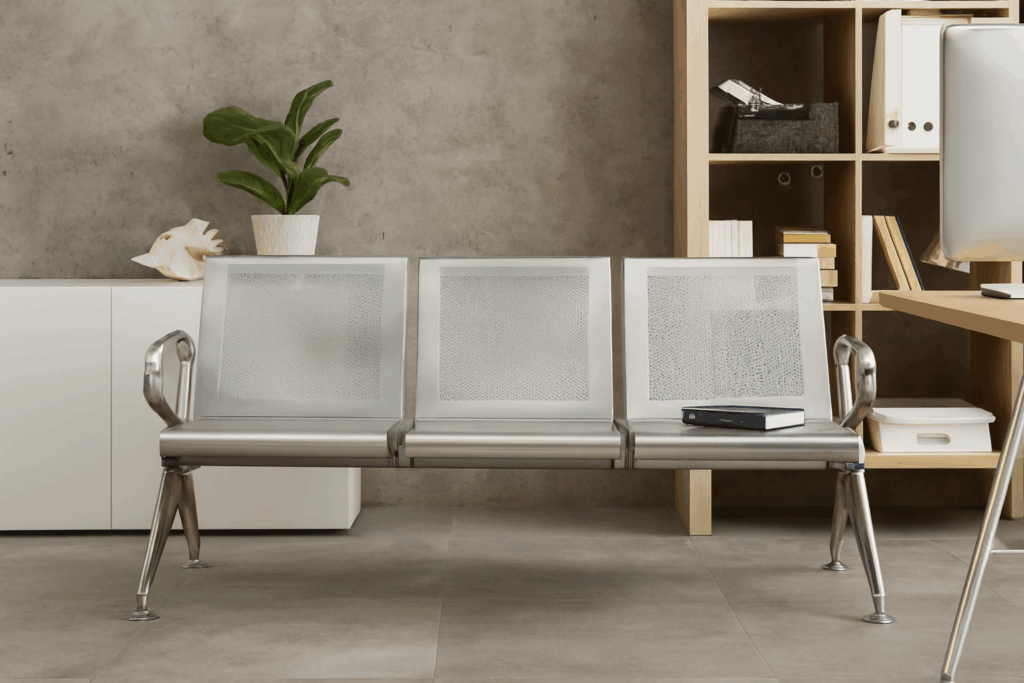3-Link Non-Padded Heavy Guage Office Waiting Bench – Nicmaa Furniture