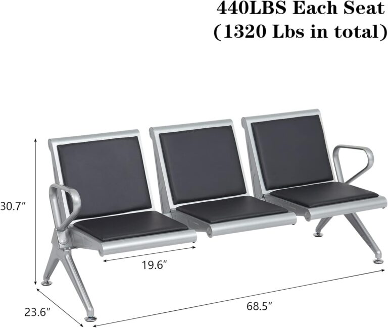 3-Link Padded Heavy Gauge Office Waiting Bench – Nicmaa Furniture