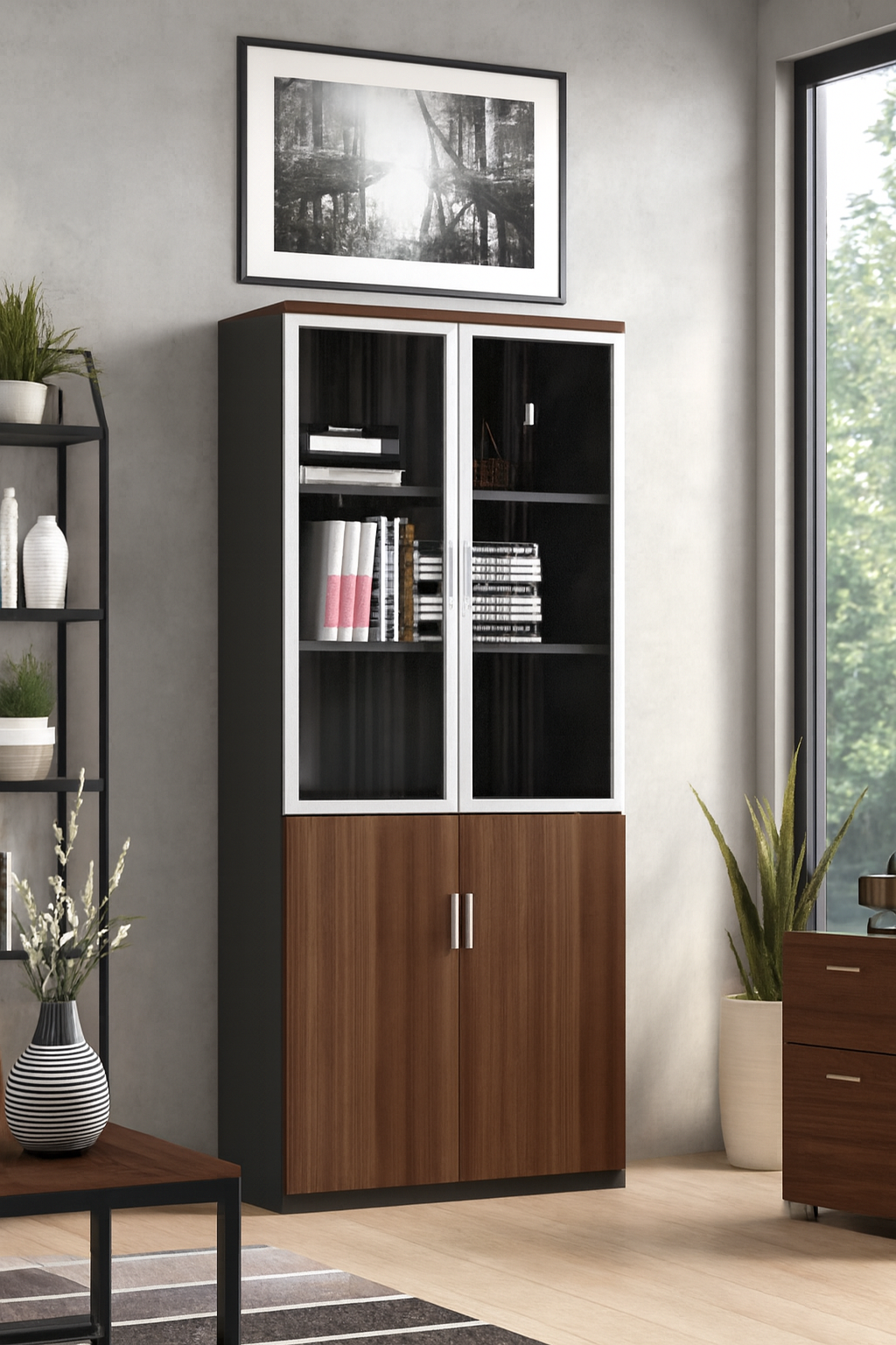 2-Door Advanced Wooden Office Filling Cabinet – Nicmaa Furniture